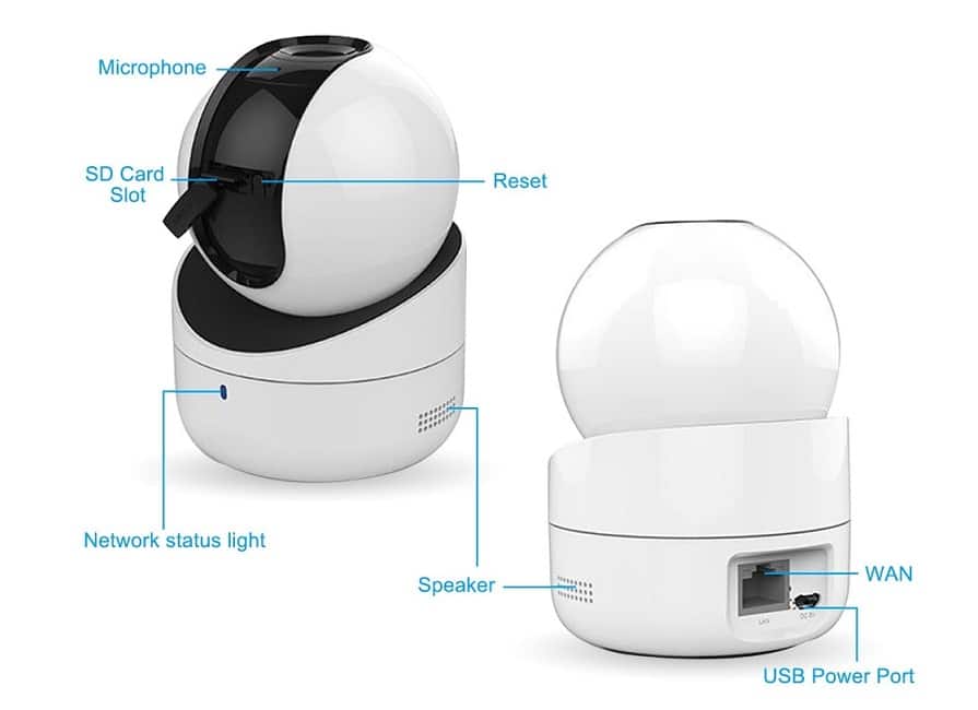 DS-2CV2Q01FD-IW Hikvision Smart Network WiFi Mini PT Indoor Security ...